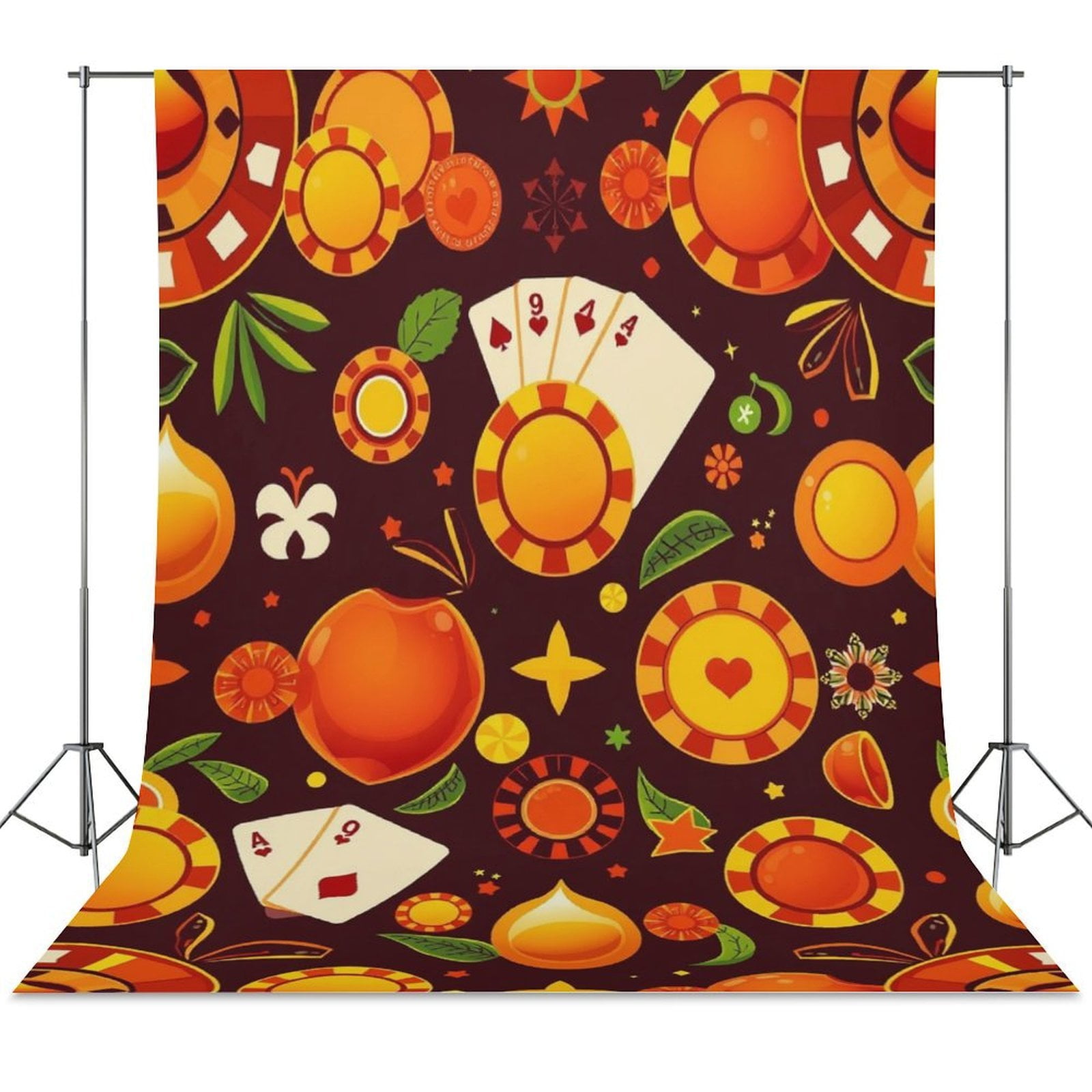Casino Gambler Poker Pattern Party Backdrop Birthday Decoration ...