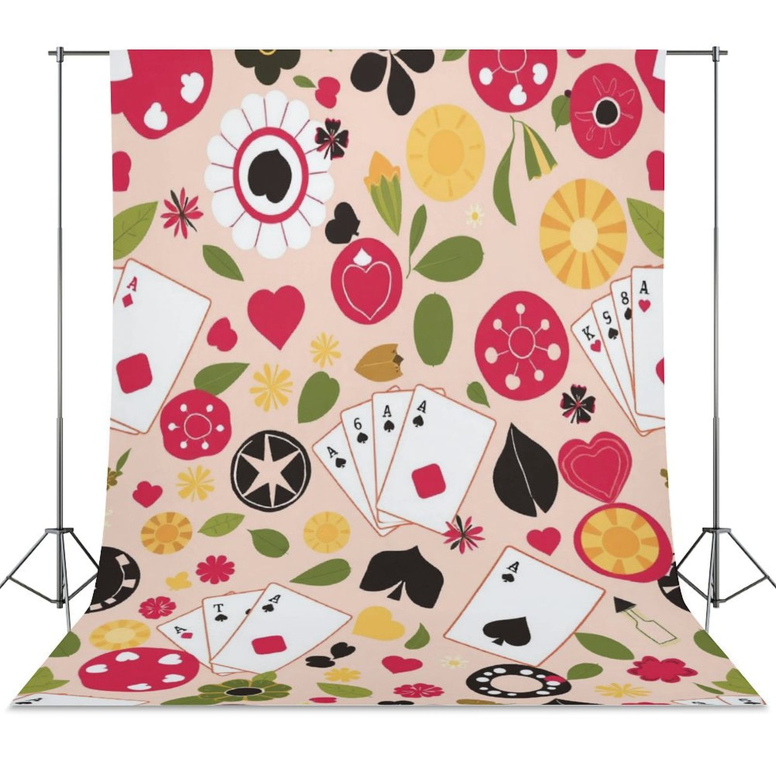 Casino Gambler Poker Pattern Party Backdrop Birthday Decoration ...