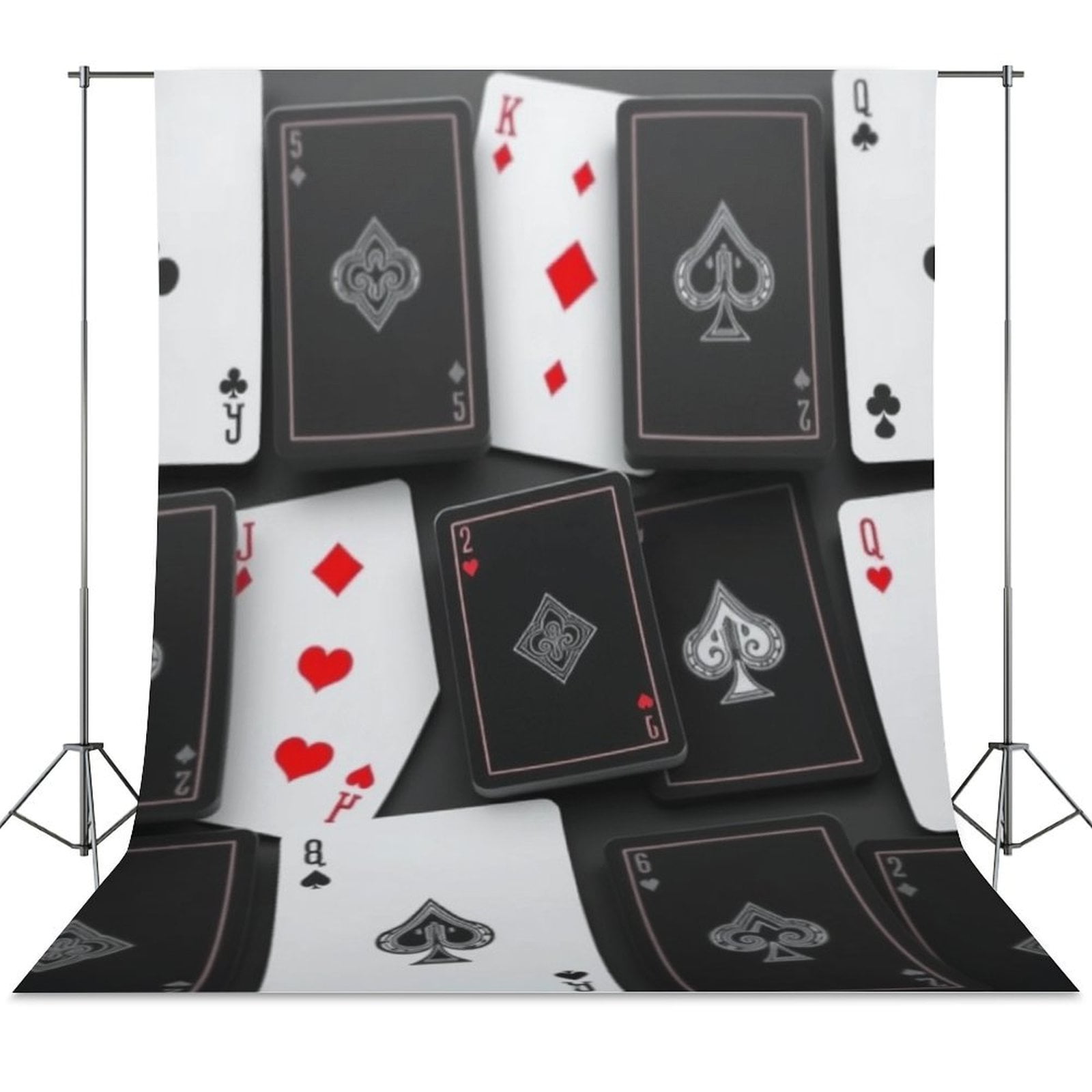Casino Gambler Poker Pattern Party Backdrop Birthday Decoration ...