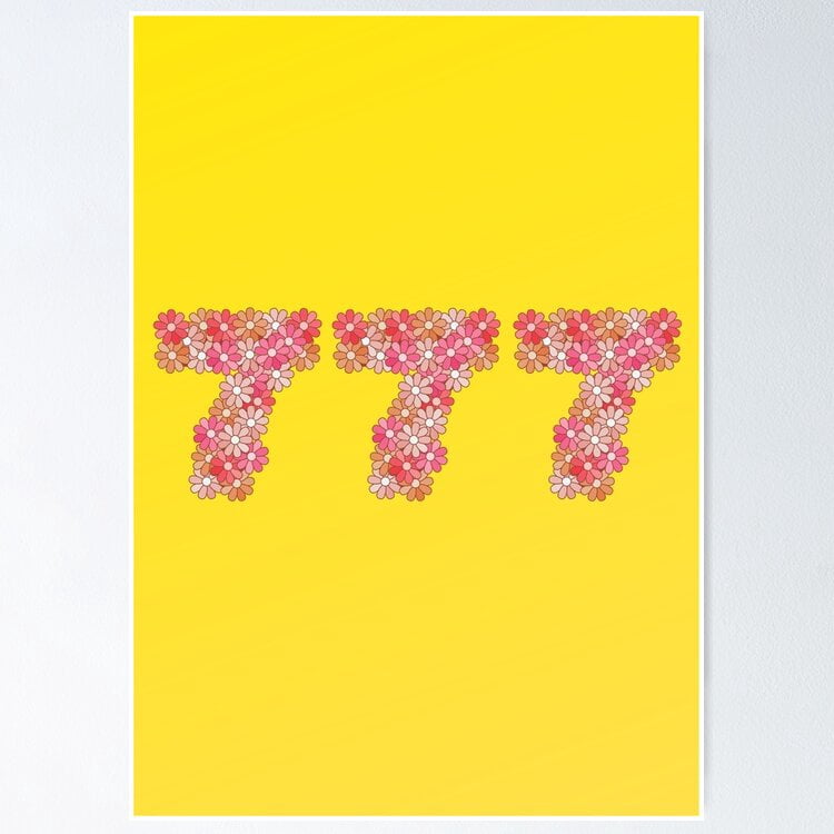 Casino Lucky Number 777 Poster- Unframed Poster | Wall Art | Perfect ...