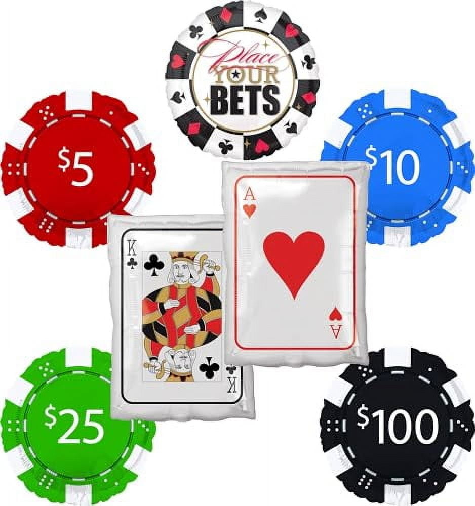 Casino Night Party Poker Chips and Playing Cards Ace King Balloon ...