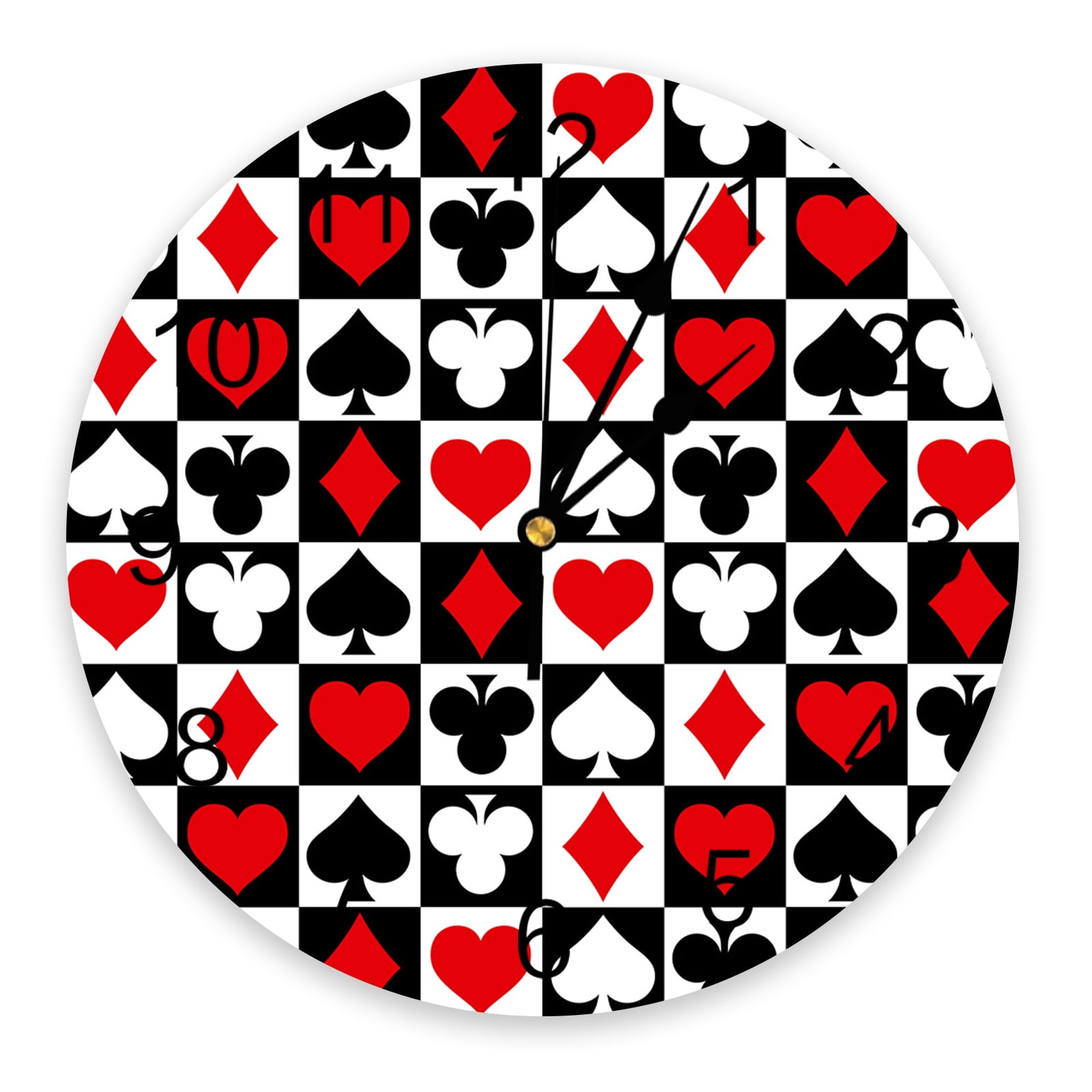 Casino Poker Turntable Clocks Home Wall rations Living Room Wall Clock ...