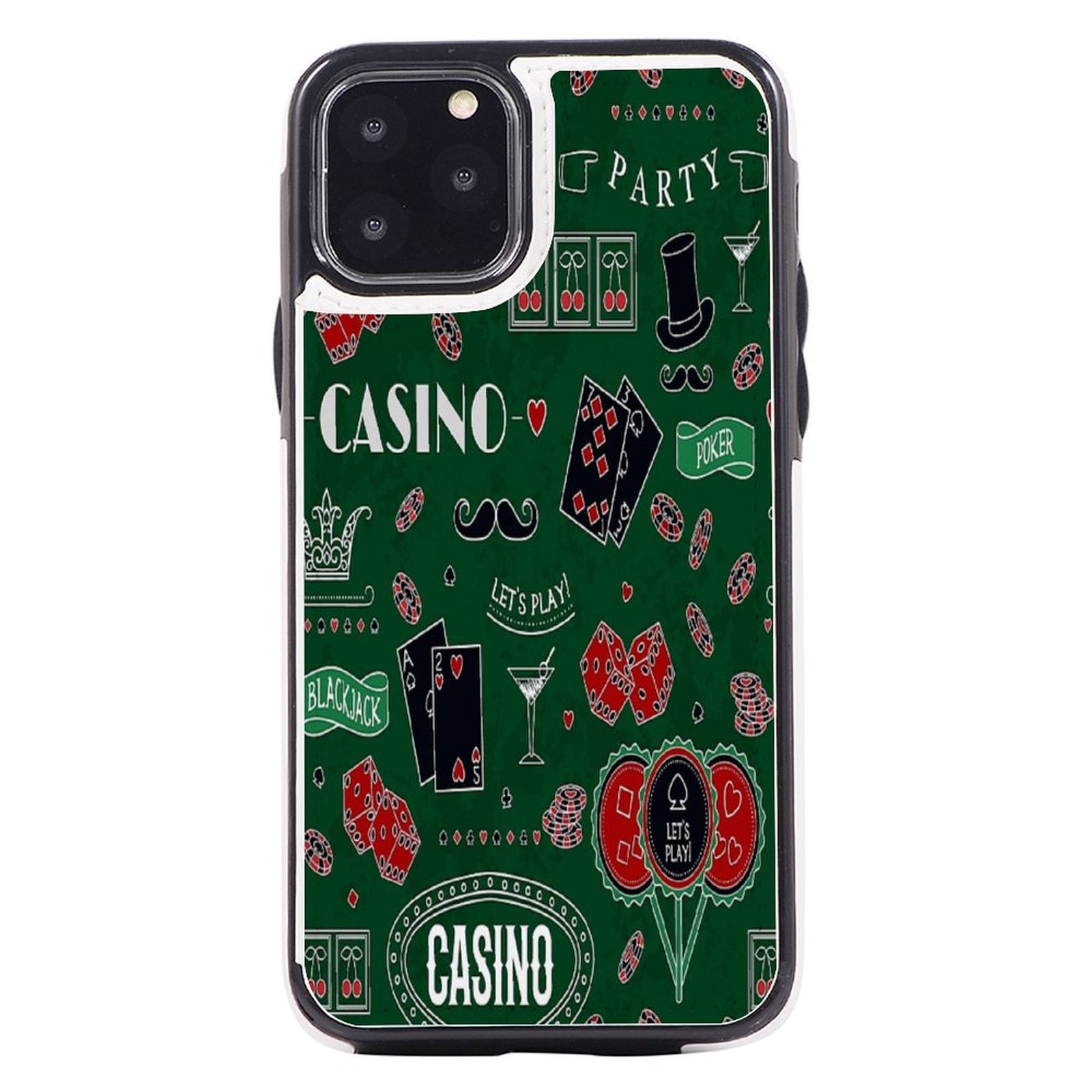 Casino Theme. Gambling Symbols Leather Wallet Case for iPhone 16 15 14 ...