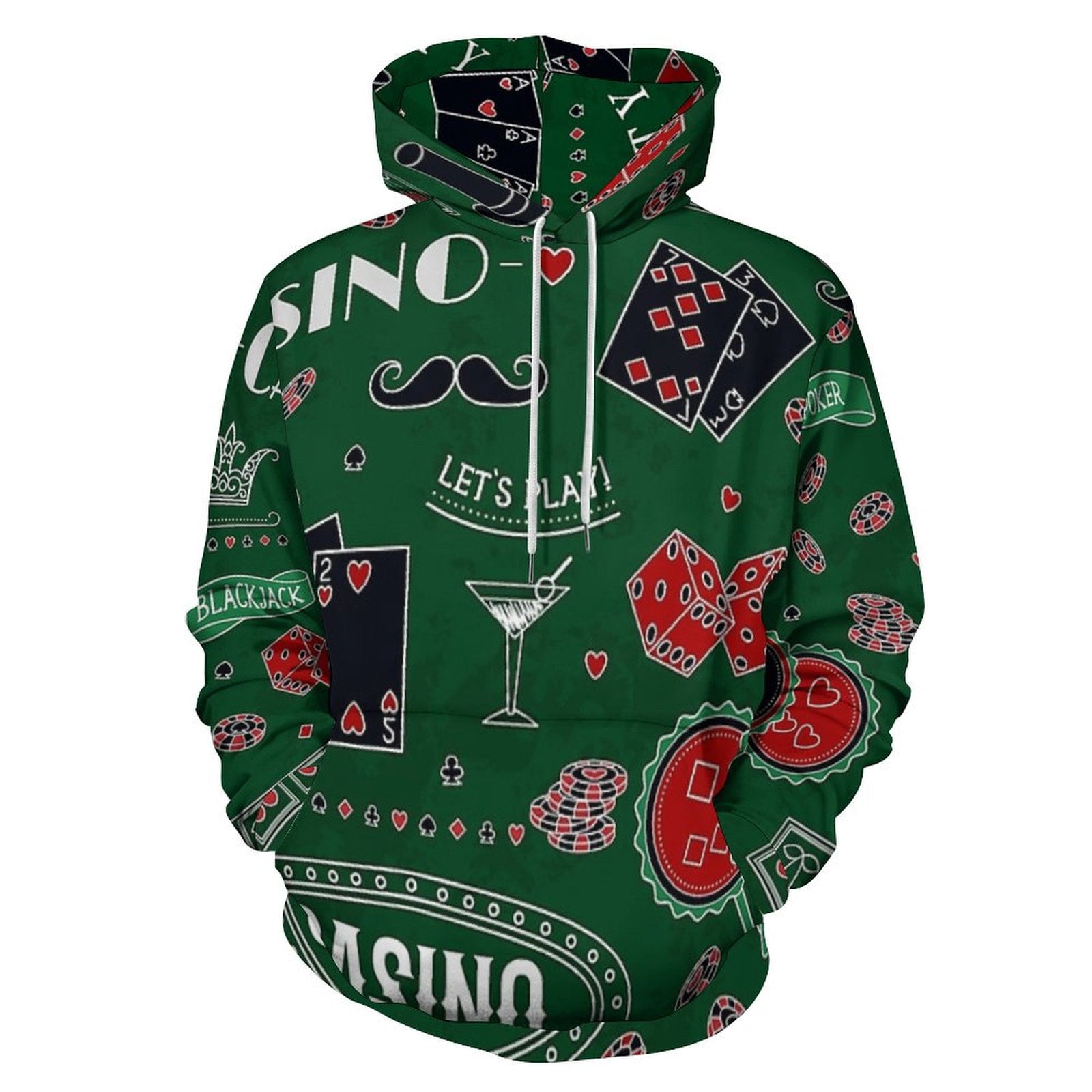 Casino Theme. Gambling Symbols Oversized Hoodies for Women Pullover ...