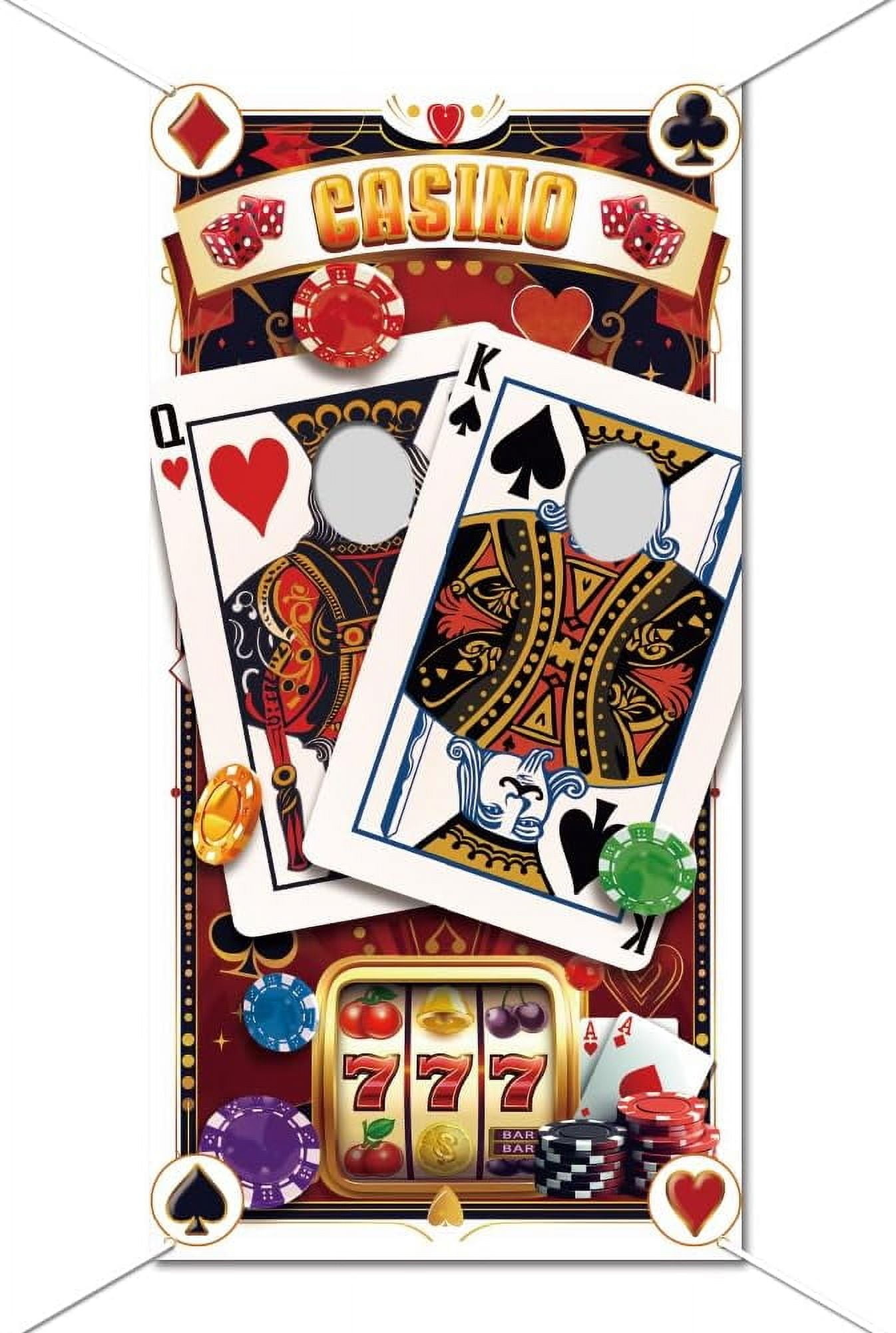 Casino Theme Party Photo Door Banner Backdrop Prop Poker Photo Props ...