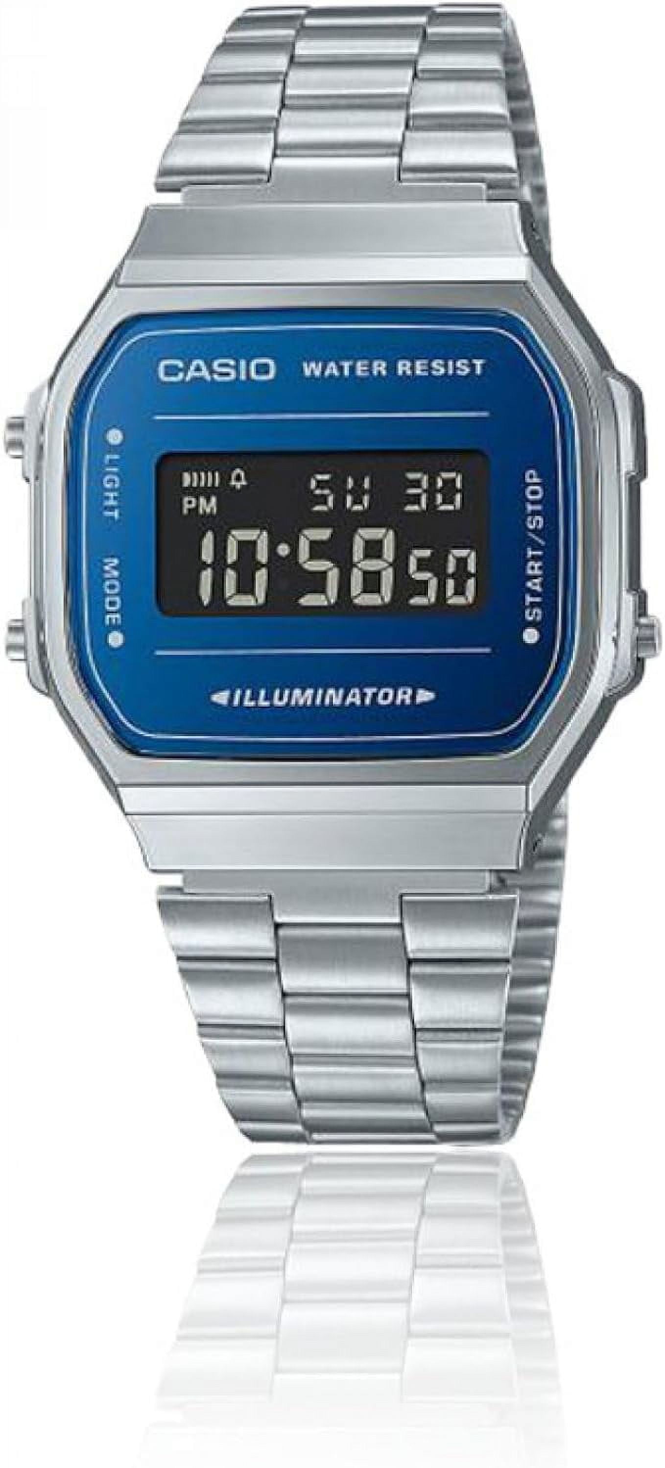 Casio A168WEM-2B Unisex Retro Digital Bracelet Strap Watch - Walmart.com