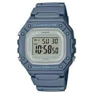 Casio Men's Blue Digital Resin Strap Sport Watch with Black Dial W219HC ...