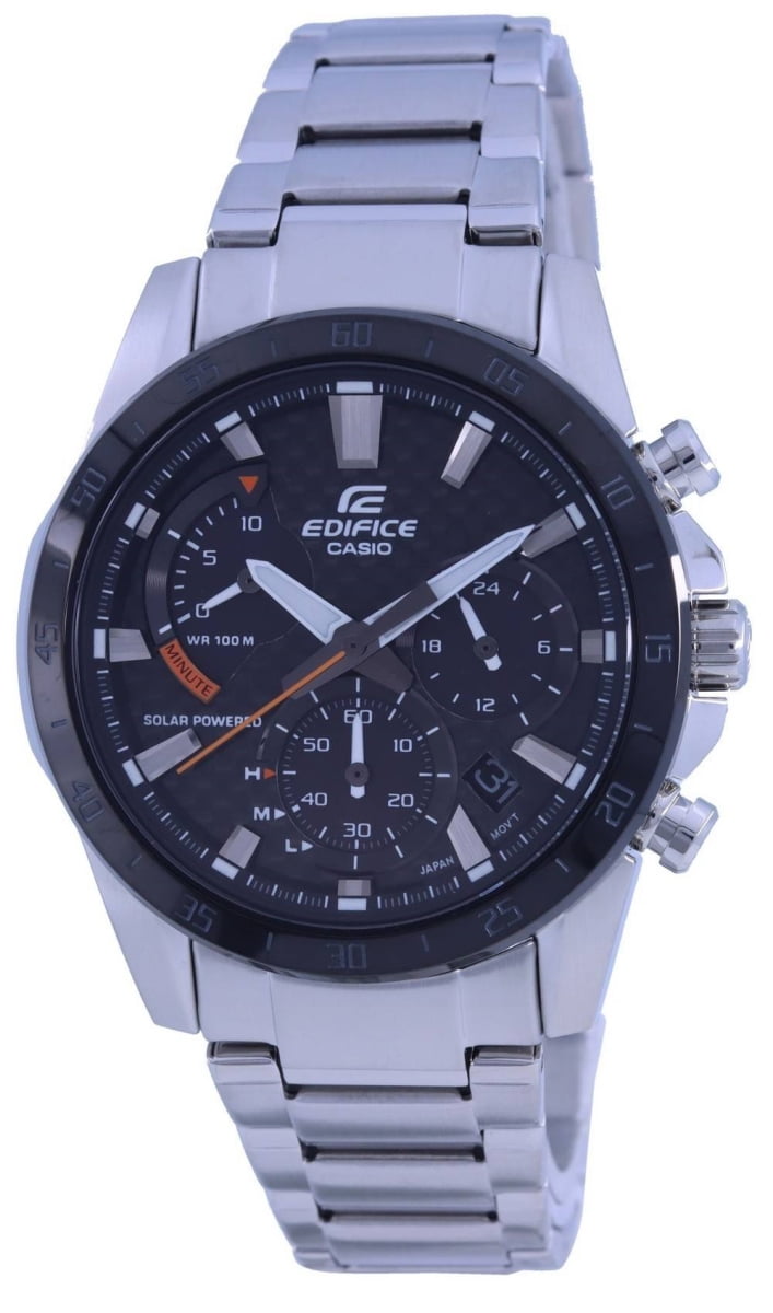 Casio Edifice Chronograph Analog Solar EQS-930DB-1A EQS930DB-1 100M Men ...