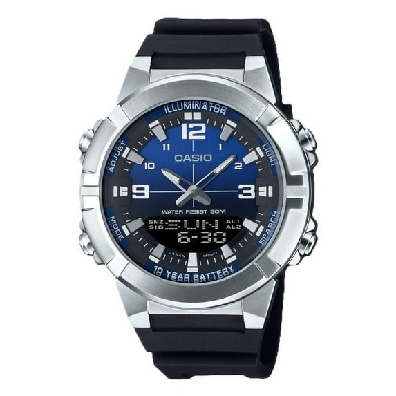 Casio Analog Digital Combination Resin Strap Blue Dial Quartz AMW-870A-2AV Men's Watch - Walmart.com