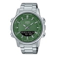 Casio Analog Digital Stainless Steel Green Dial Quartz AMW-880D-3AV Men ...