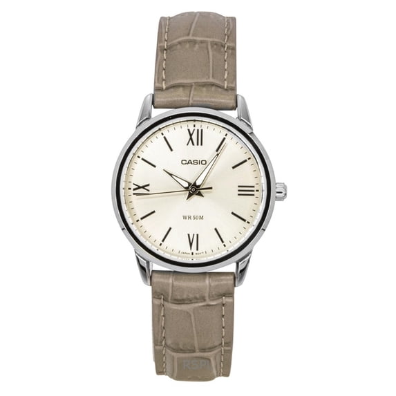 Casio Analog Leather Strap Gold Dial Quartz LTP-1303LL-7AV Women's ...