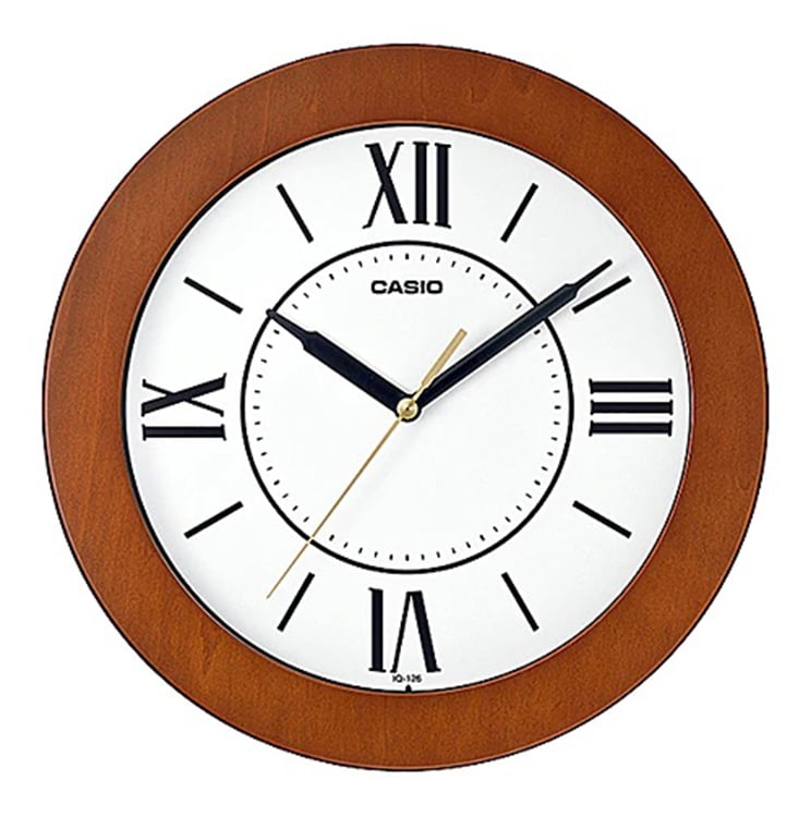 Casio Analog Quartz 10" Wooden Case Wall Clock IQ126-5B - Walmart.com