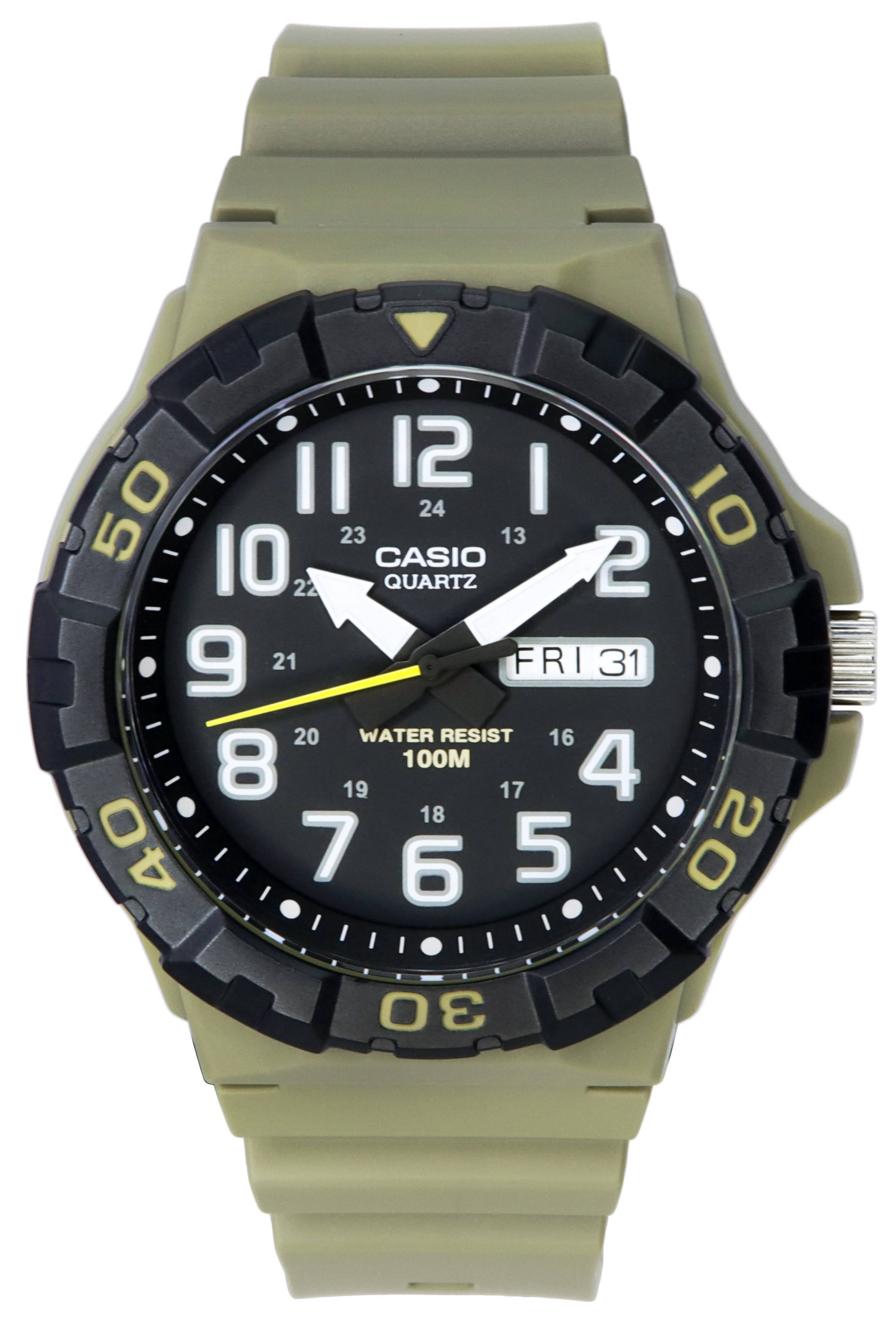 Casio Analog Resin Strap Black Dial Quartz MRW-210H-5A MRW210H-5 100M ...