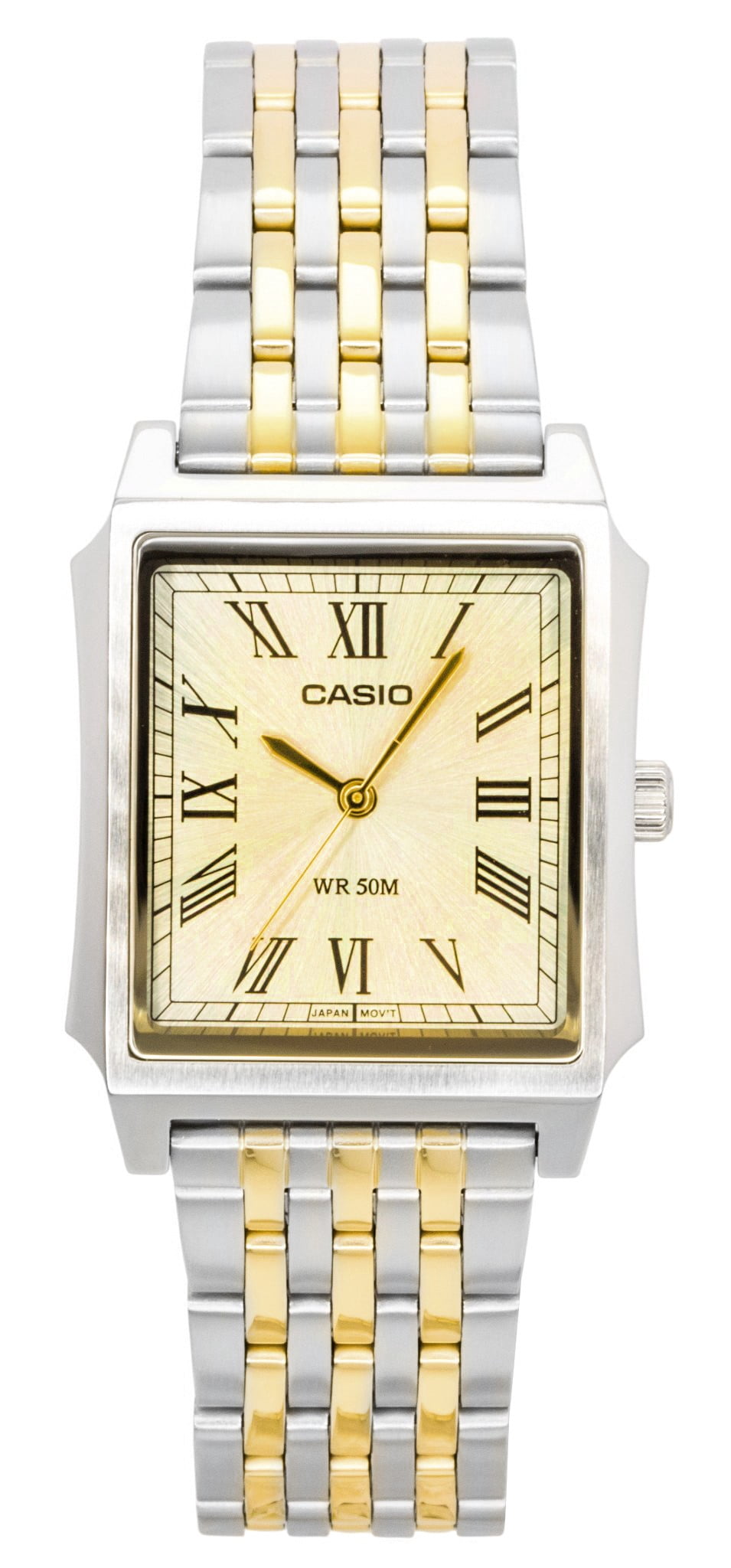 Casio Analog Stainless Steel Gold Dial Quartz MTP-B190SG-9BV Men's ...