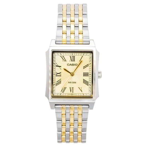 Casio Analog Stainless Steel Gold Dial Quartz MTP-B190SG-9BV Men's ...