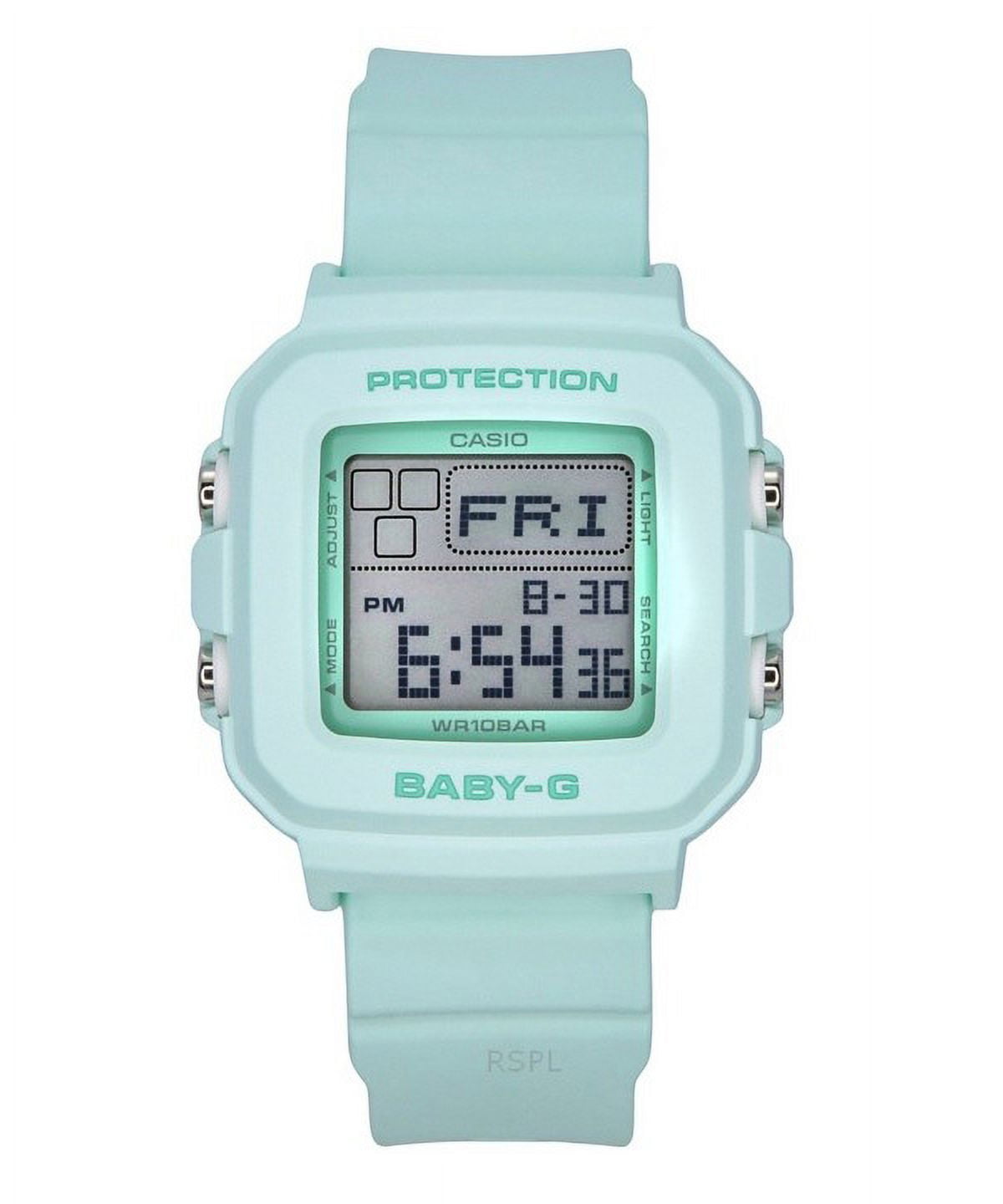 Casio Baby-G Digital Resin Strap Mint Green Dial Quartz BGD-10-3 100M ...