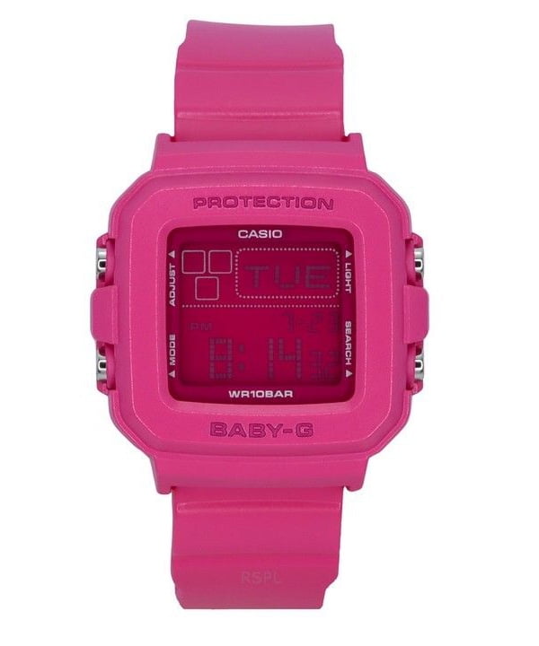 Casio Baby-G Digital Resin Strap Pink Dial Quartz BGD-10-4 100M Women's ...