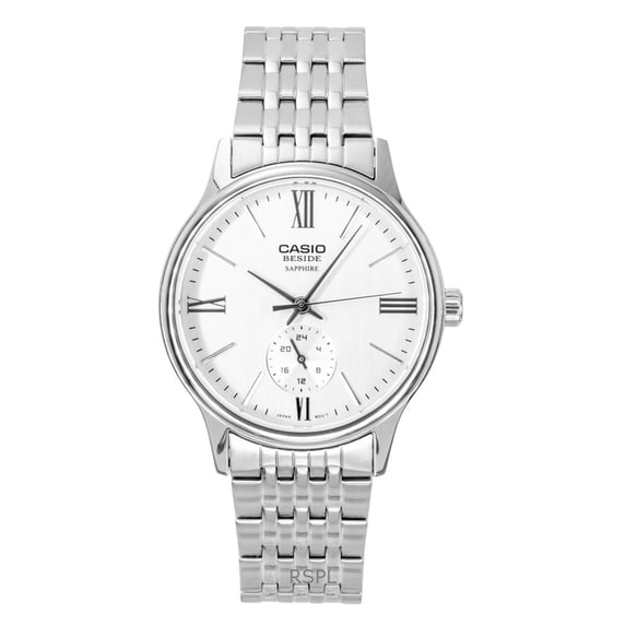 Casio Beside Analog Stainless Steel White Dial Quartz BMS-100D-7AV Men ...
