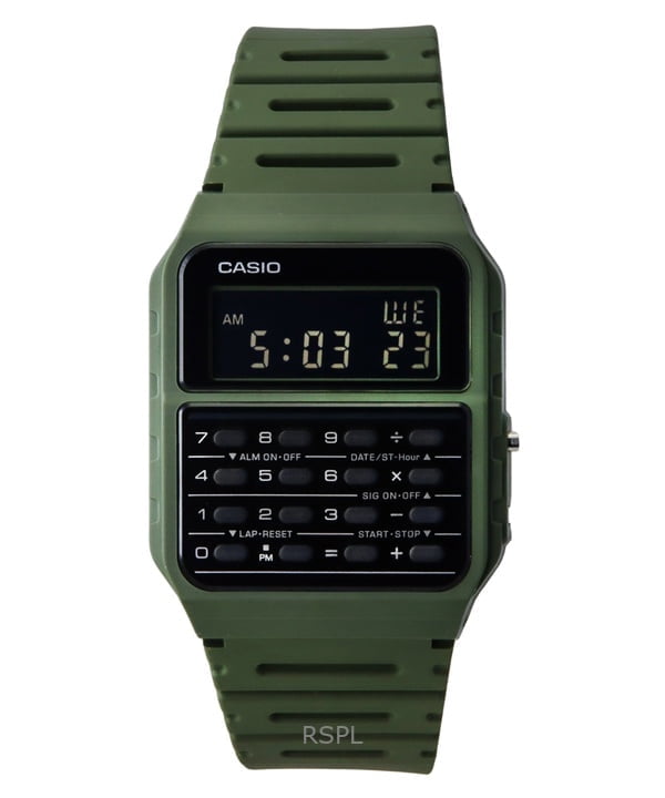 Casio CA-53WF-3B Calculator Green Digital Mens Watch Original New ...