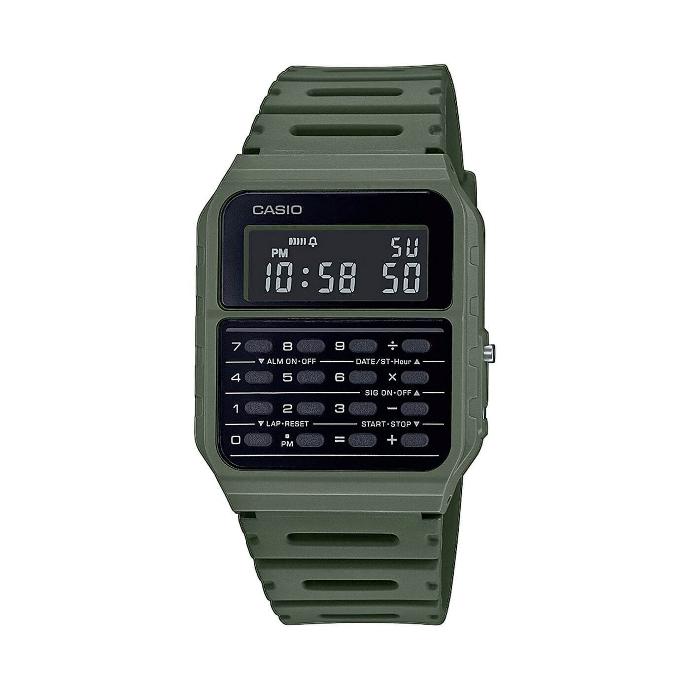 Casio CA-53WF-3B Calculator Green Digital Mens Watch Original New ...
