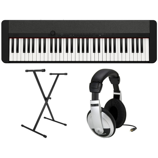 Casio CTS1BK Premium Pack with Keyboard Stand, AC Adapter, and ...