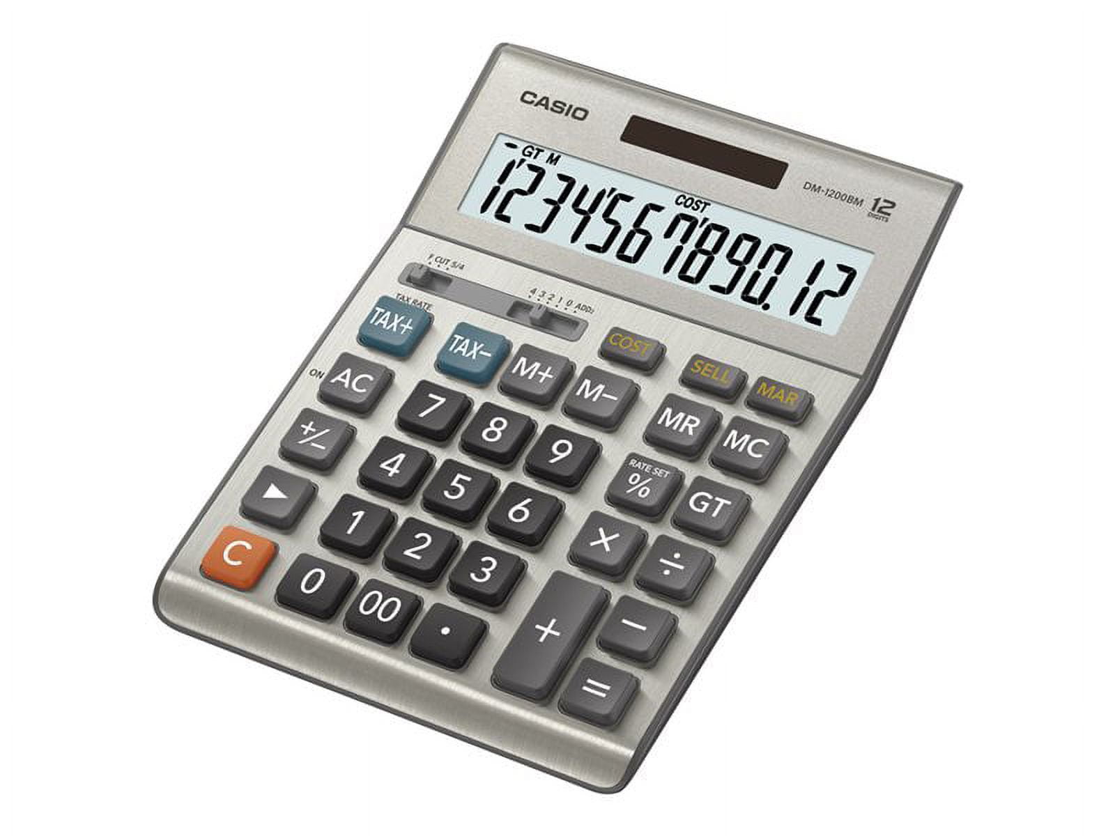 Casio DM1200BM 12 Digit Desktop Calculator, Black - Walmart.com