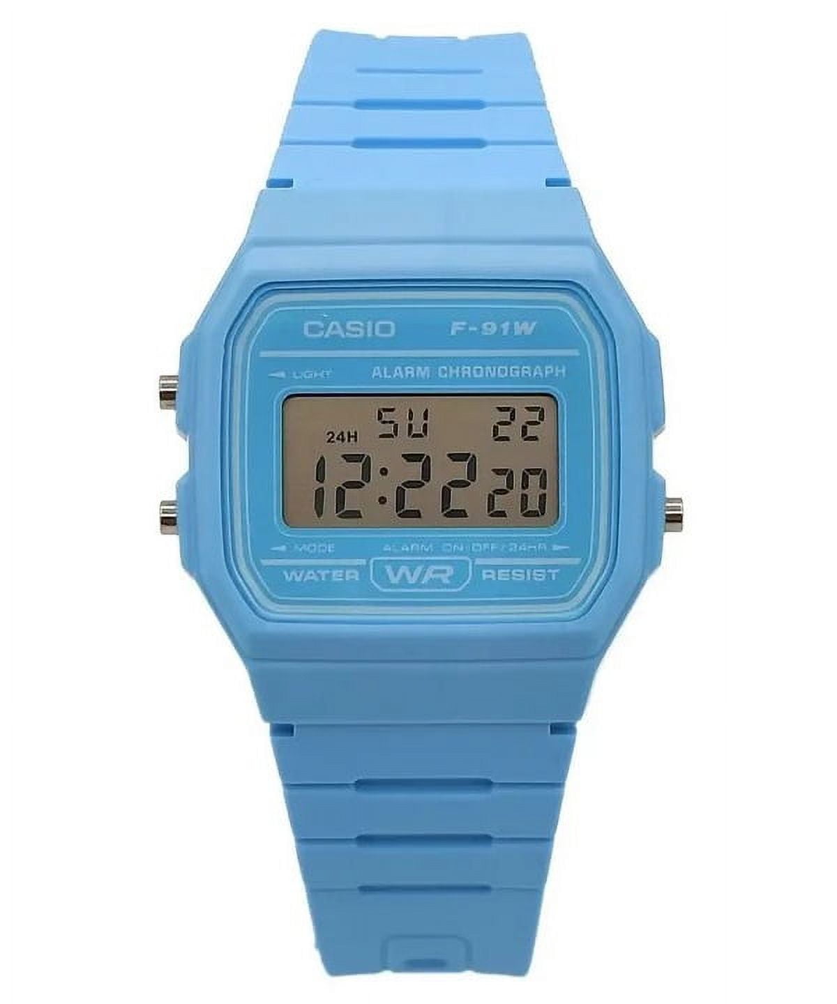Casio Digital Blue Resin Strap Quartz F-91WC-2A Unisex Watch - Walmart.com