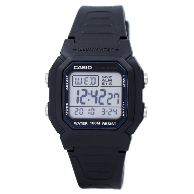 Casio Men's Wristwatch, Digital Classic Illuminator W-800H-1AVDF, LED ...