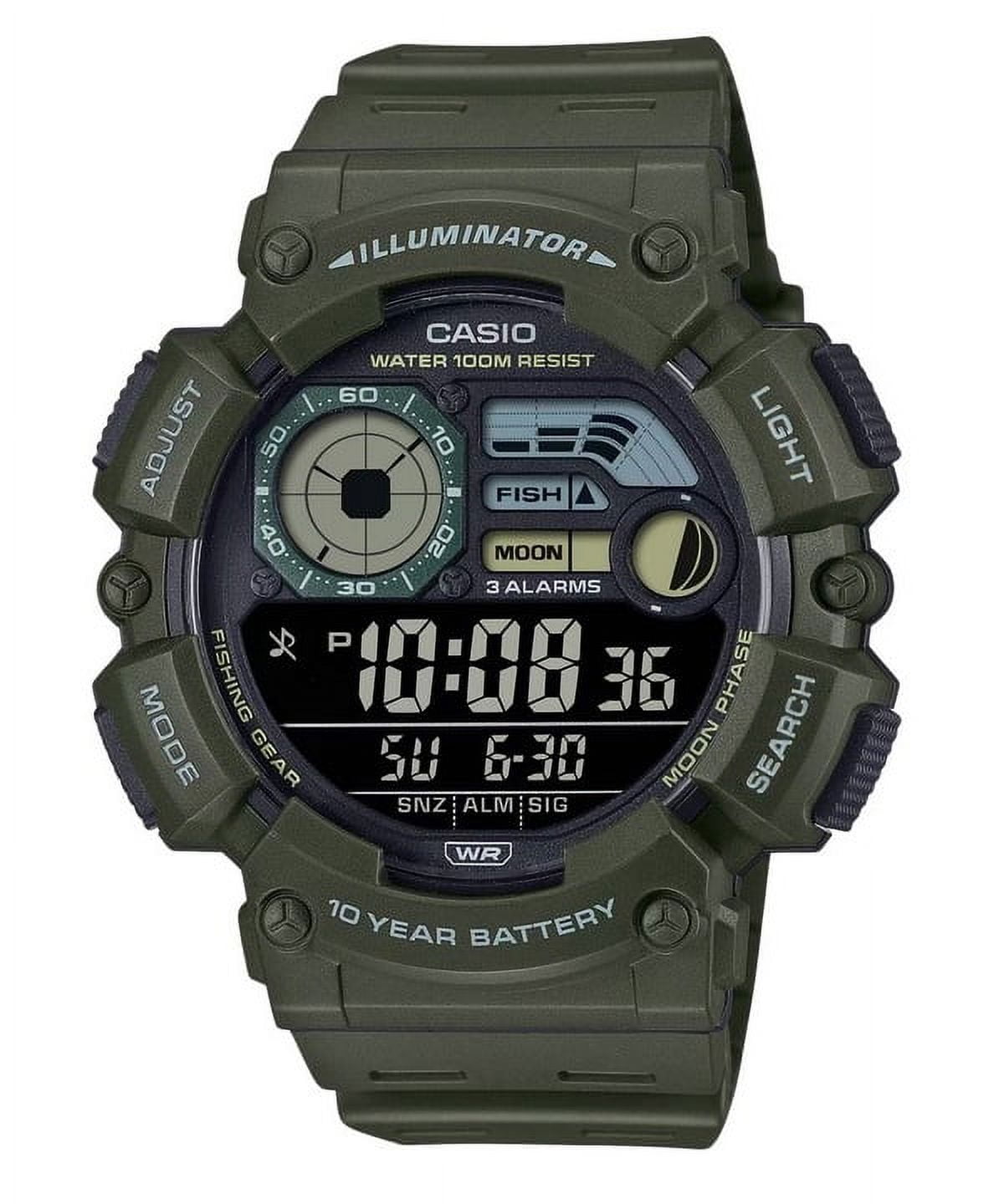 Casio Digital Resin Strap Quartz WS-1500H-3BV 100M Men's Watch ...