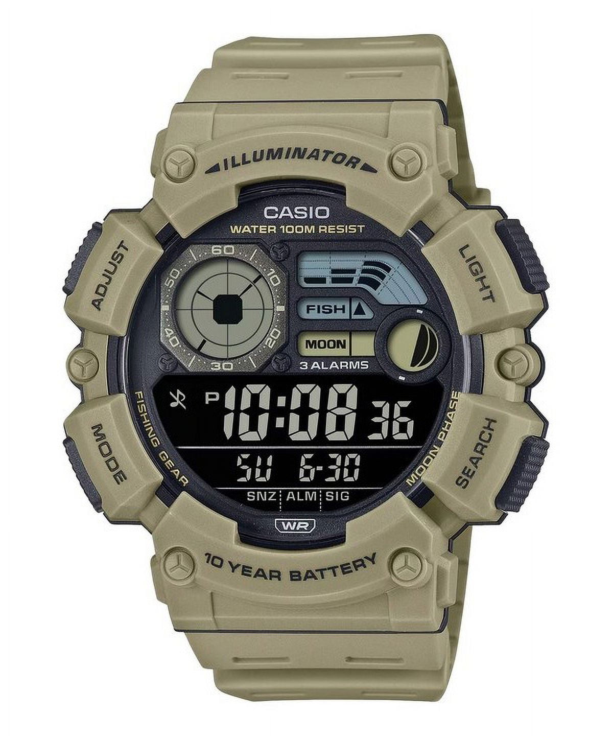 Casio Digital Resin Strap Quartz WS-1500H-5BV 100M Men's Watch ...