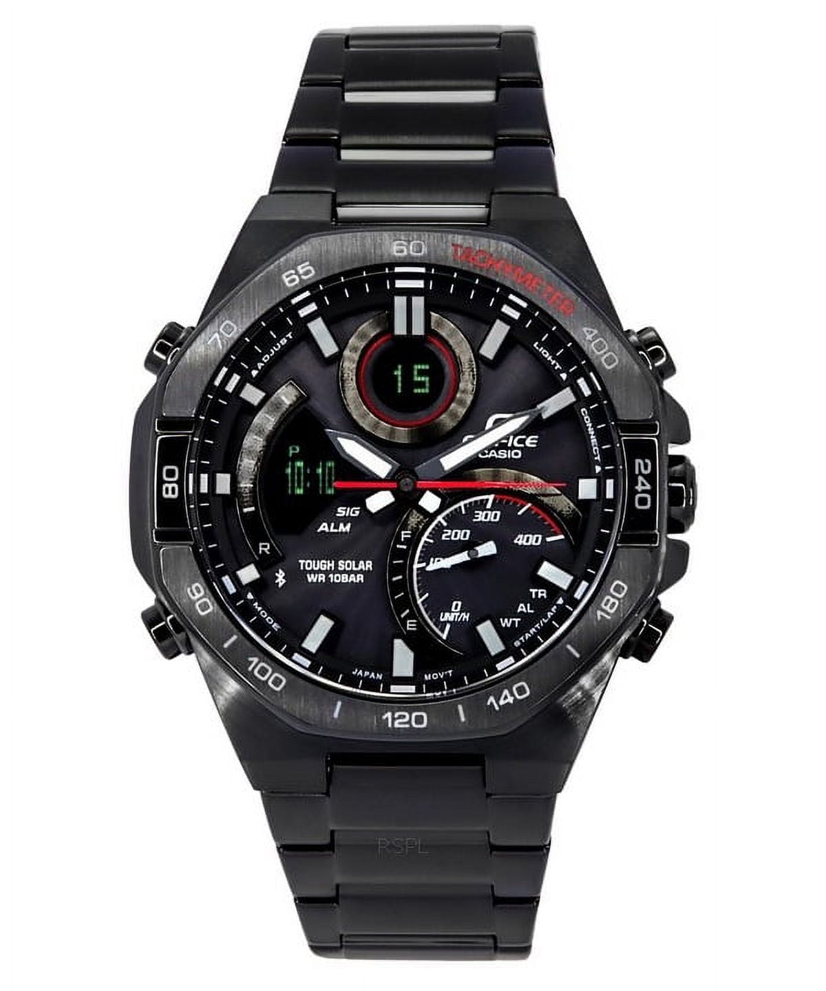 Casio Edifice Analog Digital Mobile Link Black Dial Tough Solar ECB-950DC-1A 100M Men's Watch ...
