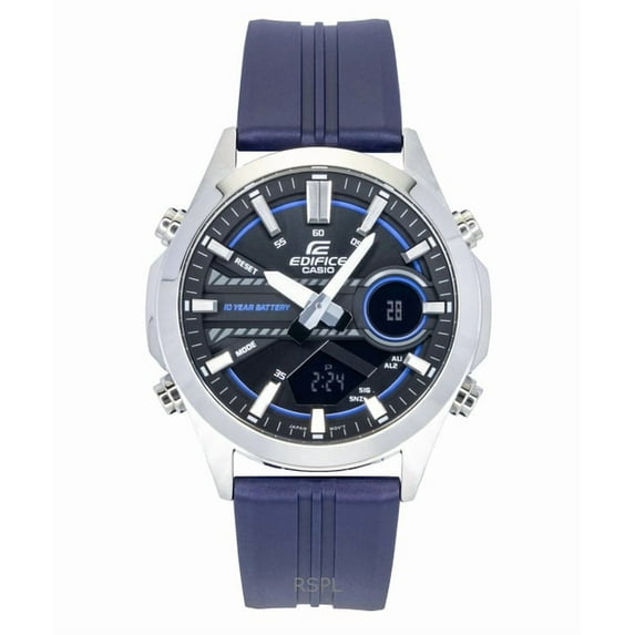Casio Edifice Analog Digital Resin Strap Black Dial Quartz EFV-C120P ...