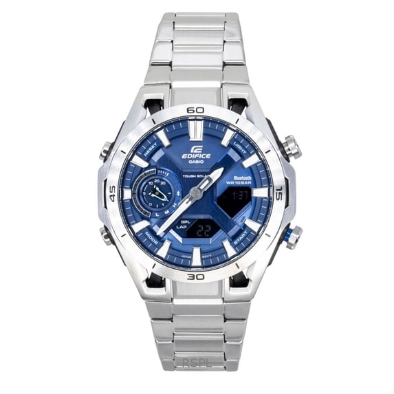 Casio Edifice Analog Digital Stainless Steel Blue Dial Solar ECB-2300D ...