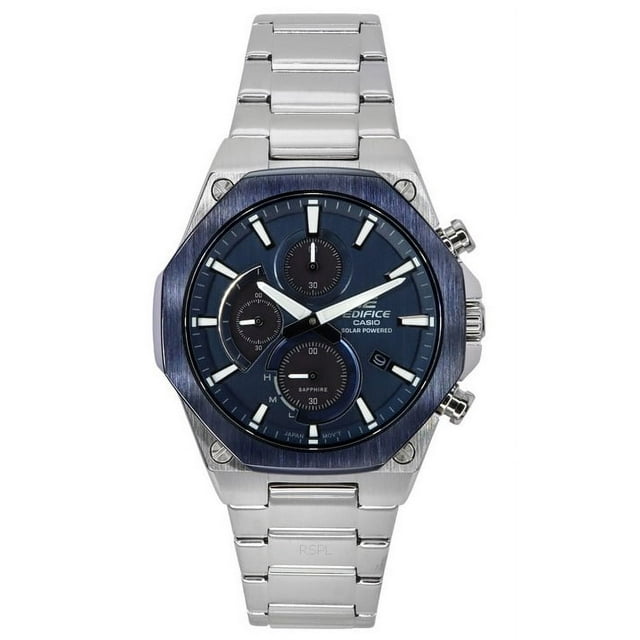 Casio Edifice Analog Slim Line With Sapphire Crystal Chronograph Blue ...