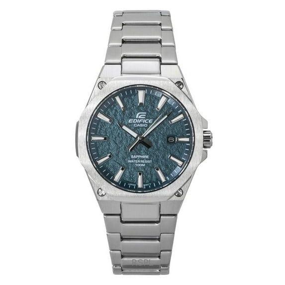 Casio Edifice Analog Stainless Steel Green Dial Quartz EFR-S108DE-3AV ...