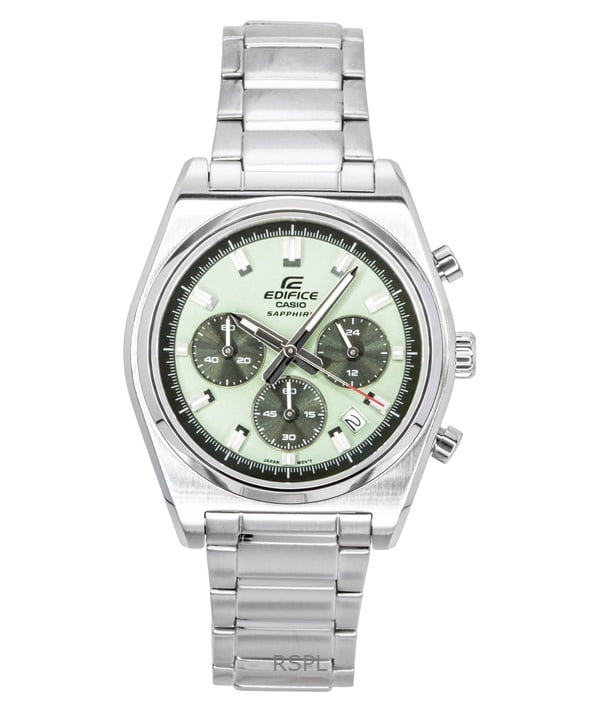 Casio Edifice Analog Standard Chronograph Stainless Steel Green Dial ...