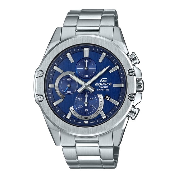 Casio Edifice Men's Chronograph Blue Dial Stainless Steel Watch EFR ...