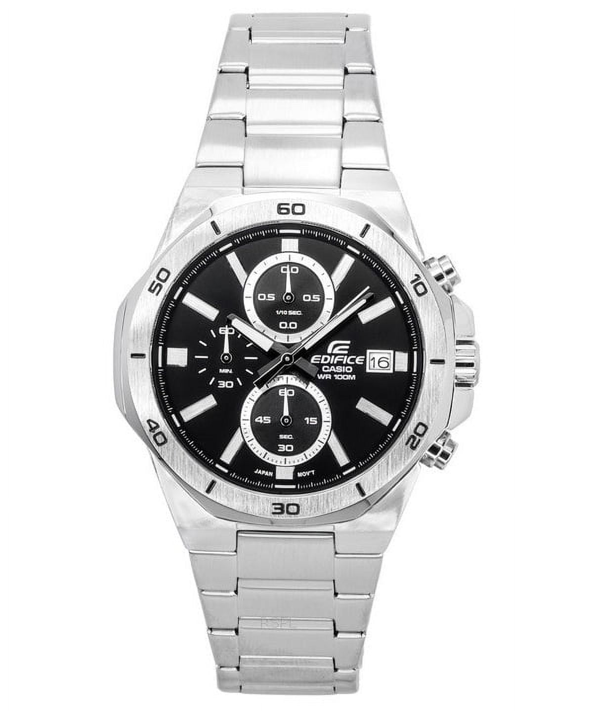 Casio Edifice Chronograph Black Dial & Stainless Steel Men's Watch ...