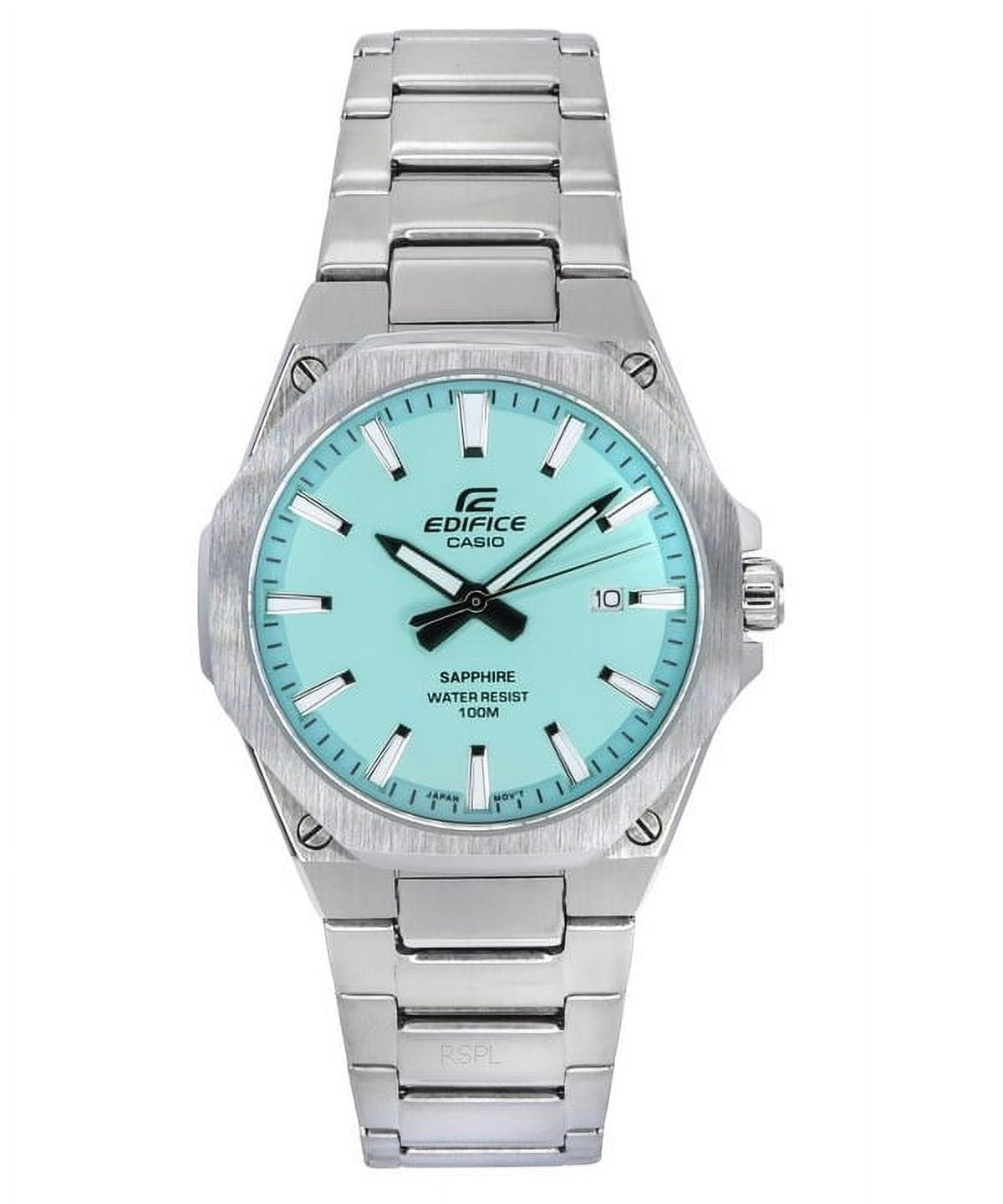 Casio Edifice Men's Watch, Sapphire Crystal, Stainless Steel, Turquoise ...