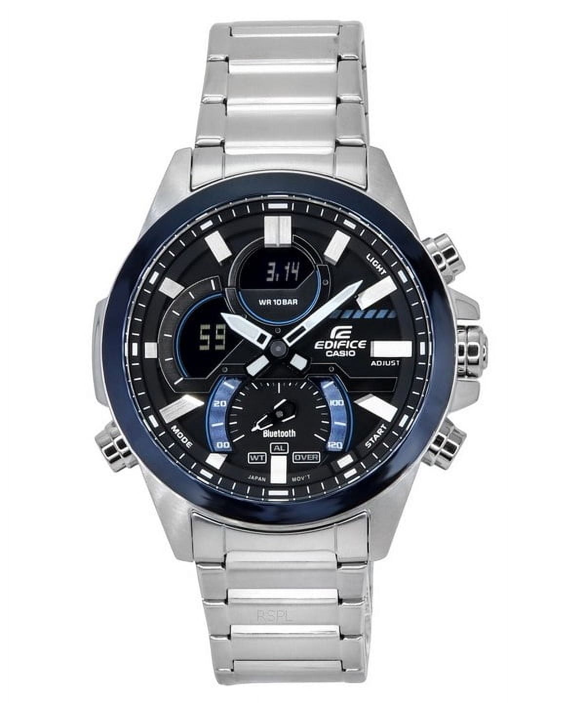 Casio Edifice Smartphone Link Analog Digital Grey Dial Quartz ECB-30DB-1A 100M Men's Watch ...