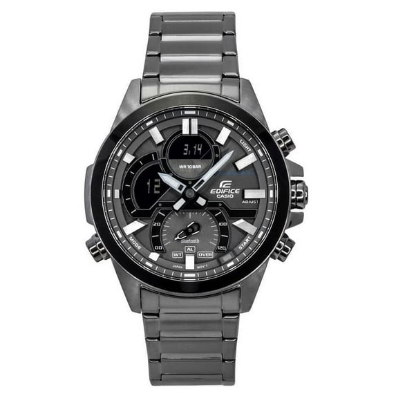 Casio Edifice Smartphone Link Model Bluetooth Analog Digital Grey Dial Quartz ECB-30DC-1B 100M ...