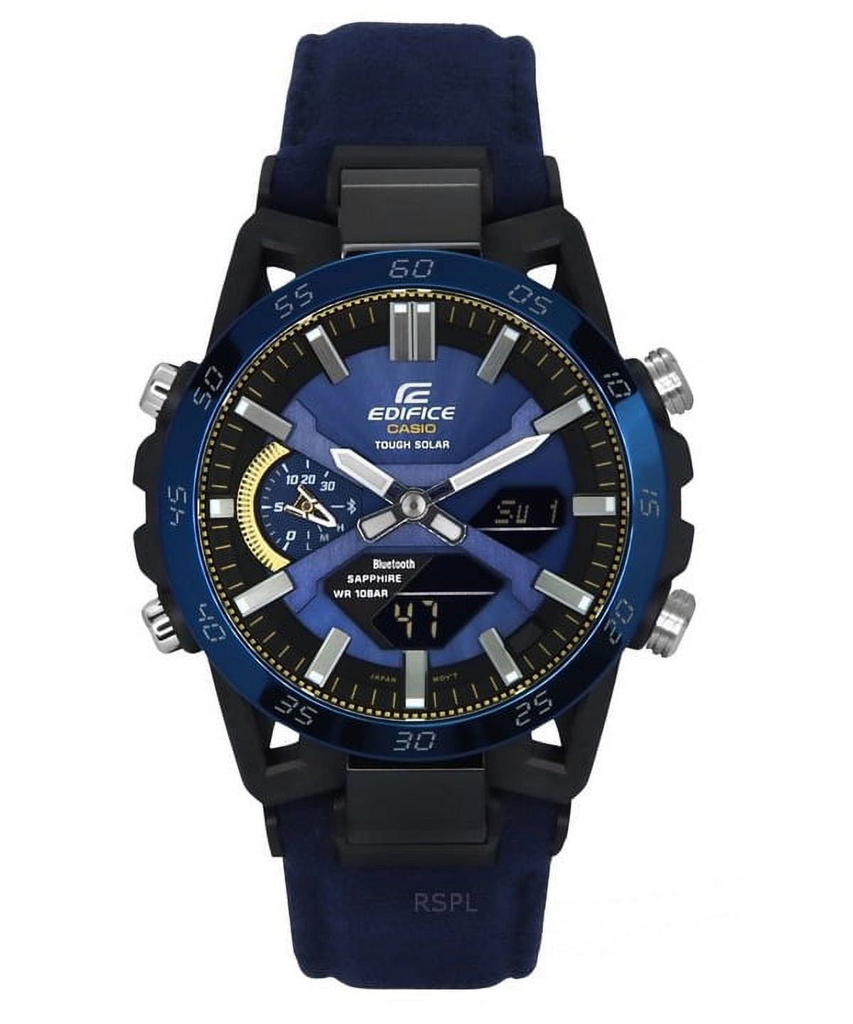 Casio Edifice Sospensione 50th Anniversary Limited Edition Blue Dial Tough Solar ECB-2000SS-2A ...