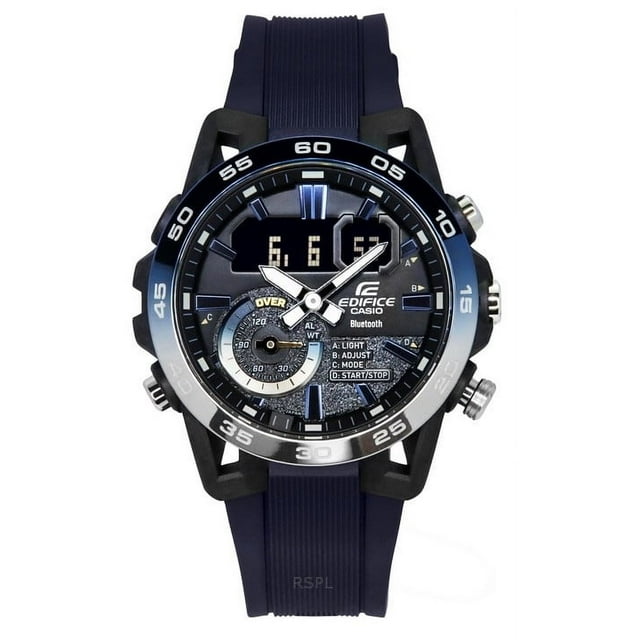 Casio Edifice Sospensione Nighttime Drive Analog Digital Smartphone Link Quartz ECB-40NP-1A 100M ...