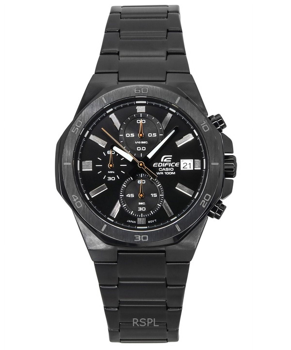 Casio Edifice Standard Analog Chronograph Stainless Steel Black Dial ...