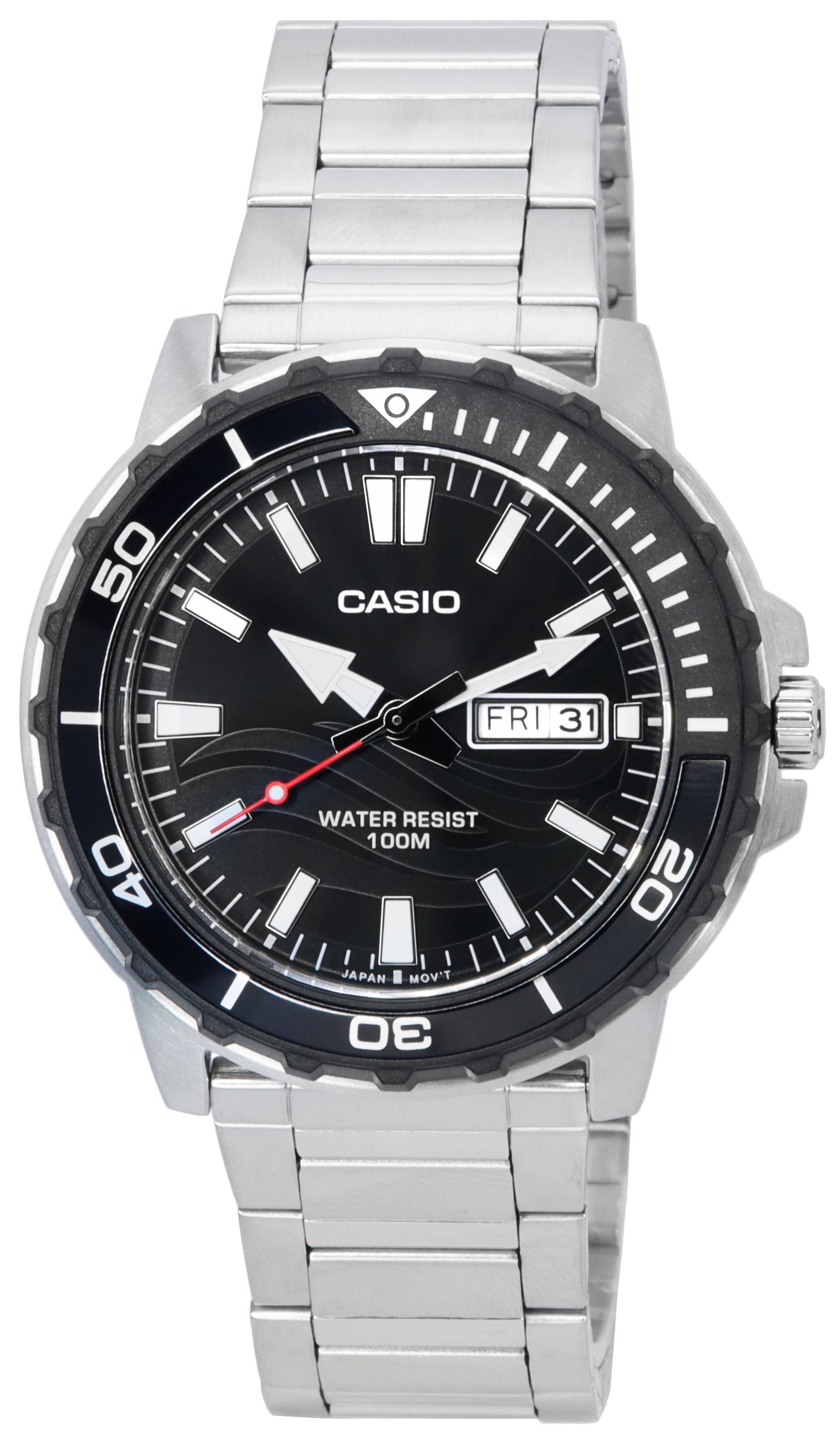 Casio Enticer Standard Analog Black Dial Quartz MTD-125D-1A1 MTD125D ...