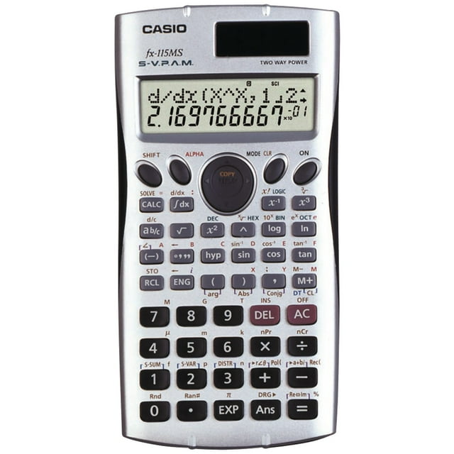 Casio FX-115MSPlus Scientific Calculator Silver FX115 - Walmart.com