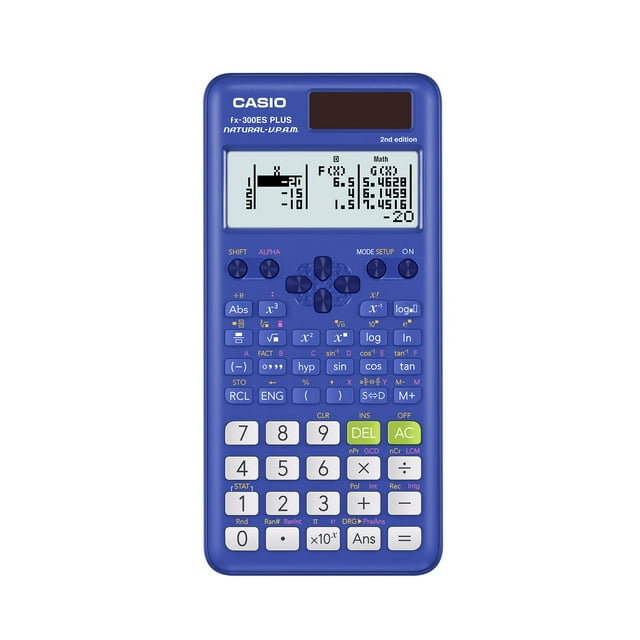 Casio 2nd Edition FX-300ESPLUS2-BU Scientific Calculator, Solar Powered ...
