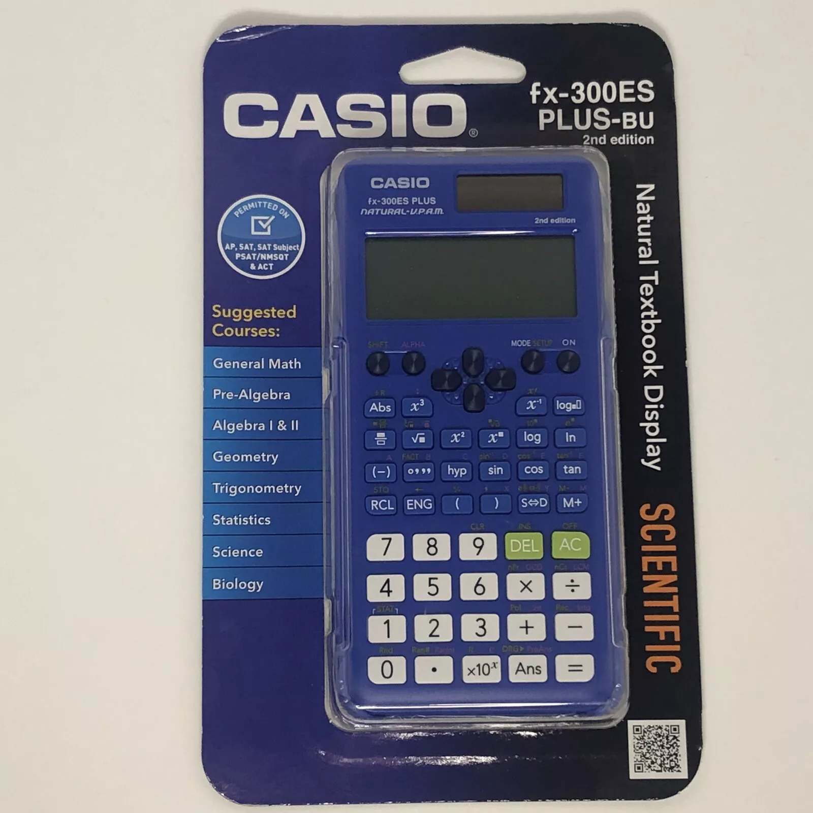 Casio Fx-300es Plus-bu 2nd Edition Scientific Calculator Blue New - Walmart.com