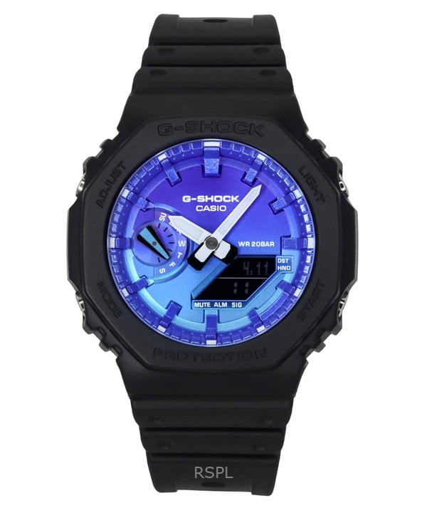 Casio G-Shock Analog Digital Bio-Based Resin Strap Blue Dial Quartz GA-2100FL-1A 200M Men's ...