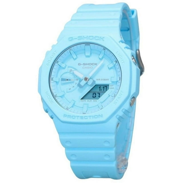 Casio G-Shock Analog Digital Bio Based Resin Strap Blue Dial Quartz GA-2100-2A2 200M Men's Watch ...